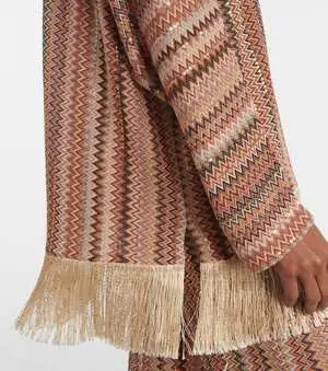 Missoni Zigzag Fringed Lamé Blouse