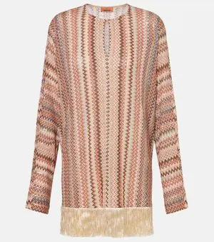 Missoni Zigzag Fringed Lamé Blouse
