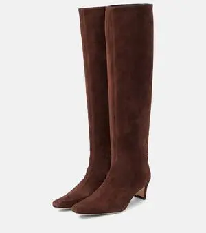 Staud Wally Knee-high Suede Boots - Brown