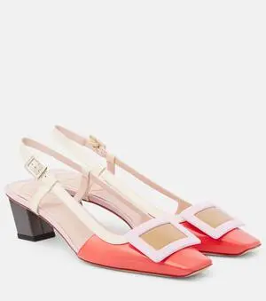 ROGER VIVIER Bv Patent Leather Slingback Pumps - Multicoloured