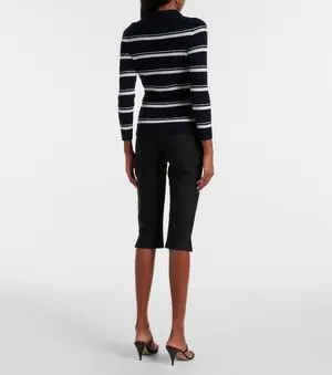 Vince Striped Cashmere And Silk Polo Sweater - Multicoloured