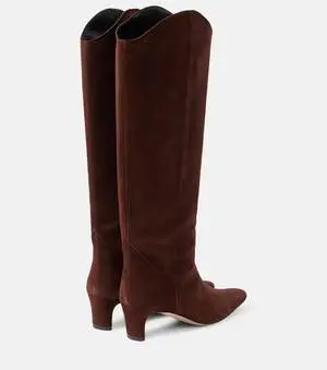 Staud Western Suede Knee-high Boots