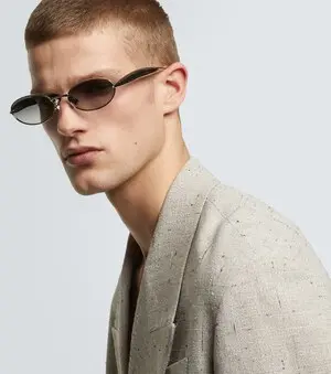 Bottega Veneta Sardine Oval Sunglasses - Grey
