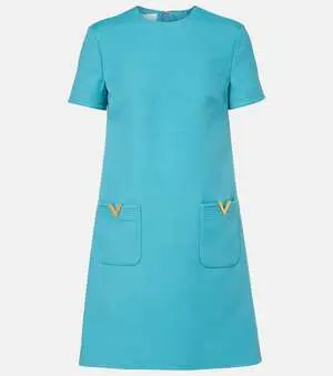 Valentino Garavani Crepe Couture Mini Dress - Turquoise