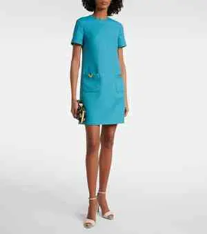 Valentino Garavani Crepe Couture Mini Dress - Turquoise