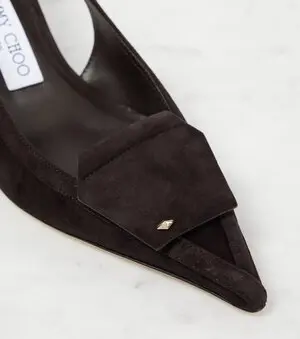 JIMMY CHOO Frances 60 Suede Slingback Pumps