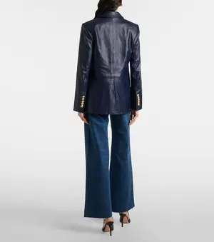 Veronica Beard Vega Leather Blazer