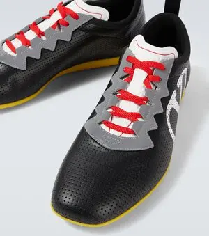 Valentino Garavani Chromathon Vlogo Signature Leather Sneakers - Black