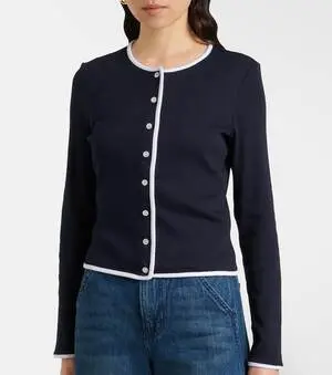 Veronica Beard Wilmer Cotton-blend Cardigan - Blue