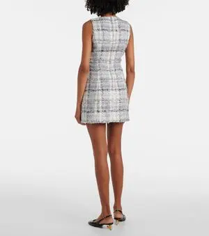 Dolce & Gabbana Checked Lamé Tweed Minidress