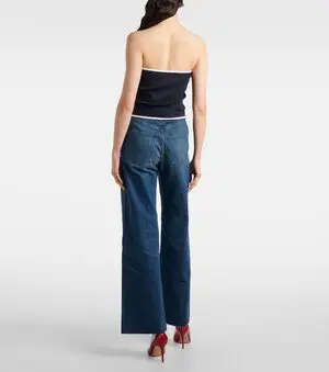 Veronica Beard Valley Cotton-blend Tube Top