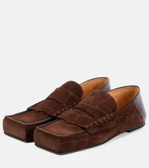 Jacquemus Carré Leather Penny Loafers - Brown