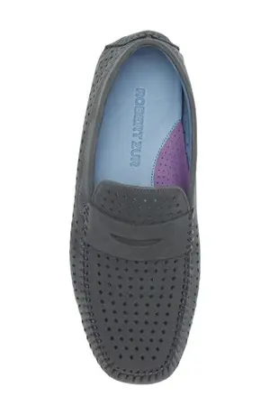 Robert Zur Flyer Perforated Driving Shoe - Slate