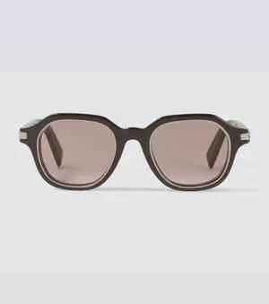 Zegna Round Frame Sunglasses - Brown