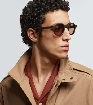 Zegna Round Frame Sunglasses - Brown