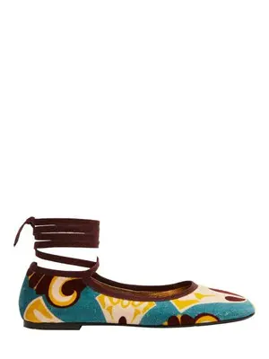 La DoubleJ Winter Ballerina Flats - Dendera Light Blue