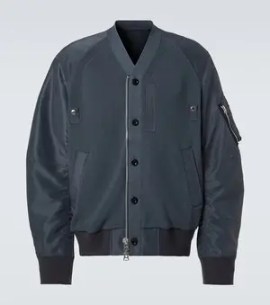 Sacai Paneled Blouson - Blue