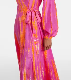 Anna Kosturova Silk Maxi Dress - Pink