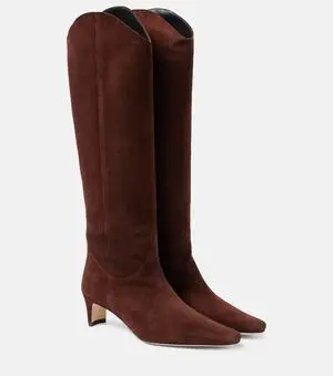 Staud Western Wally Knee-high Suede Boots
