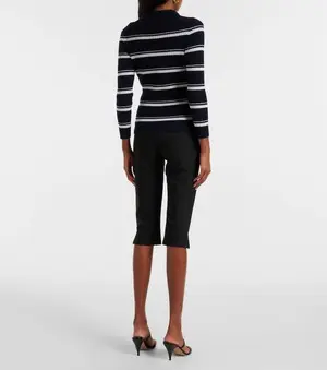 Vince Striped Cashmere And Silk Polo Sweater - Multicoloured