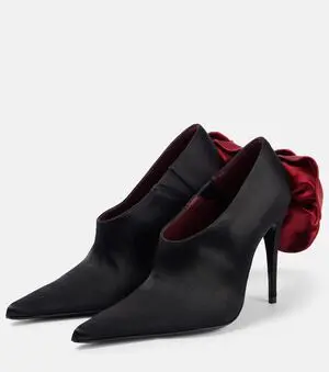 Magda Butrym Floral-applique Satin Pumps