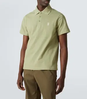 Burberry Embroidered Cotton Polo Shirt - Green