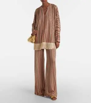 Missoni Zigzag Fringed Lame Blouse
