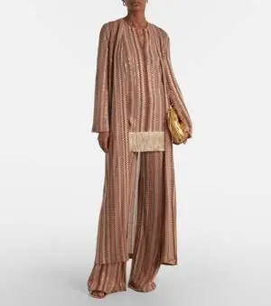 Missoni Zigzag Fringed Lame Blouse