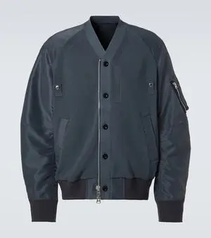 Sacai Paneled Knit & Twill Blouson