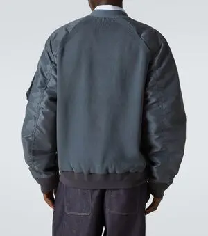 Sacai Paneled Knit & Twill Blouson