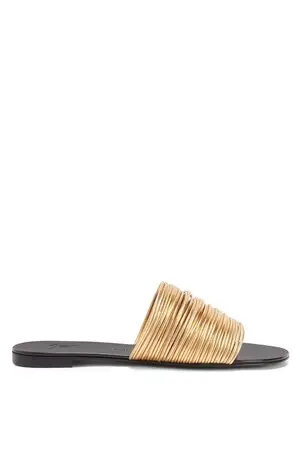 GIUSEPPE ZANOTTI Clio Flat Sandals - Gold