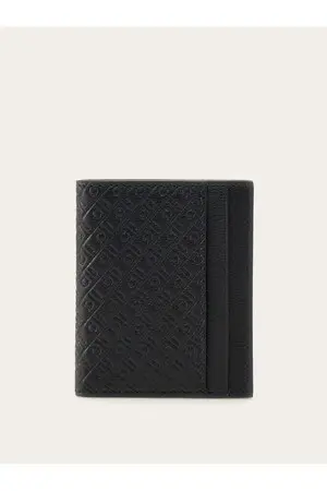 FERRAGAMO Monogram Credit Card Holder - Black