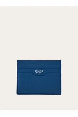 FERRAGAMO Ferragamo Monogram Credit Card Holder Blue