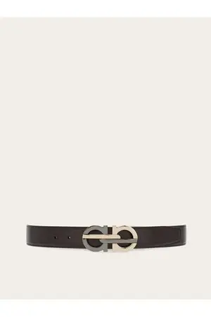 FERRAGAMO Reversible Gancini Belt - Red