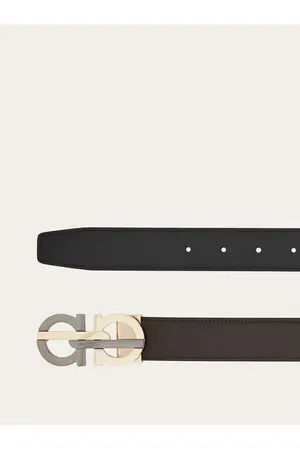 FERRAGAMO Reversible Gancini Belt - Red