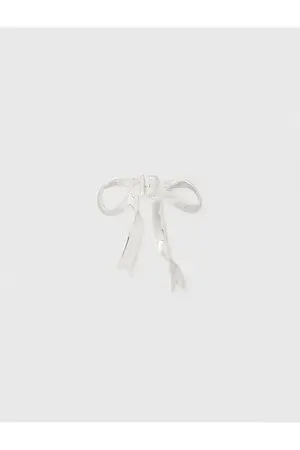 Maje Bow Earring - Silver