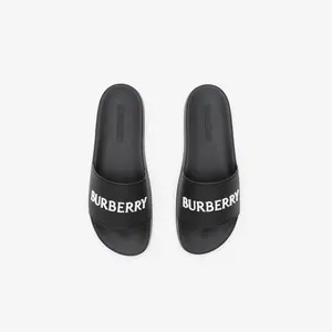 Burberry Logo Slides - Black/white