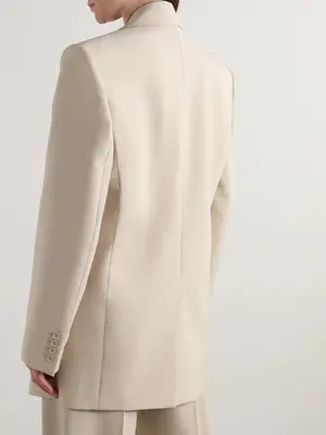Saint Laurent Oversized Wool Blazer - Neutrals