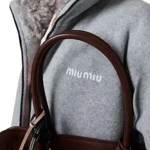 Miu Miu Fleece Down Jacket - Marble Gray