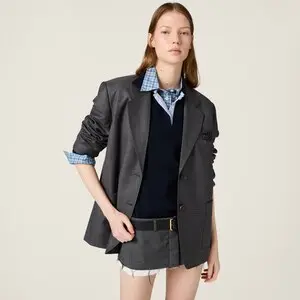 Miu Miu Prince Of Wales Checked Wool Jacket