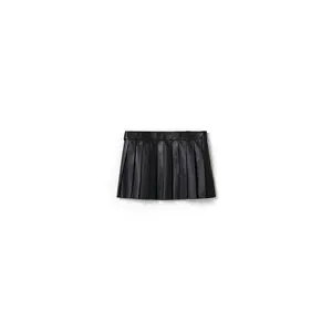Miu Miu Nappa Leather Pleated Skirt