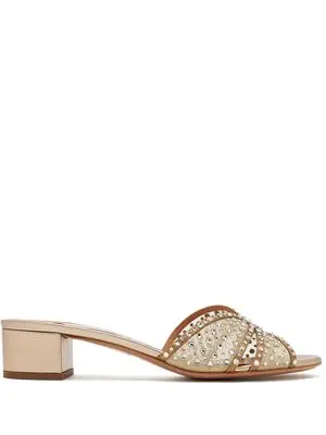 AQUAZZURA Leather Mules