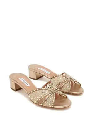 AQUAZZURA Leather Mules