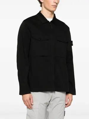 Stone Island Compass-badge Shirt Jacket - Black