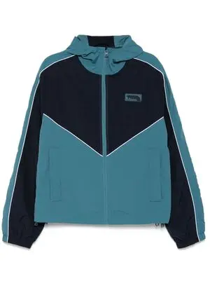 Maison Kitsuné Contrast Piping Hooded Jacket - Blue