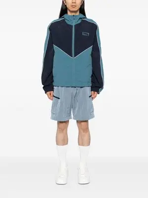 Maison Kitsuné Contrast Piping Hooded Jacket - Blue