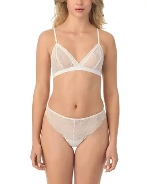 ON GOSSAMER Luxe Lace Thong - White