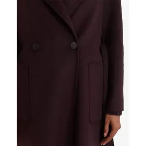 REISS Lucia Wool-blend Coat - Grape