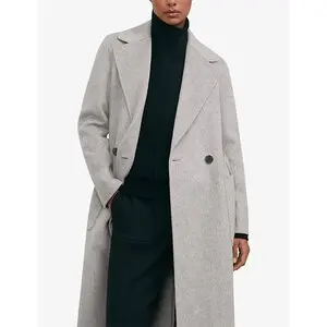 REISS Lucia Wool-blend Coat - Grey
