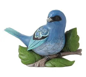 JIM SHORE Indio Bunting Bird Figurine 4in H - One-color
